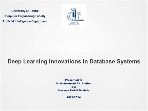 Integrated Machine Learning With Data Basepptx