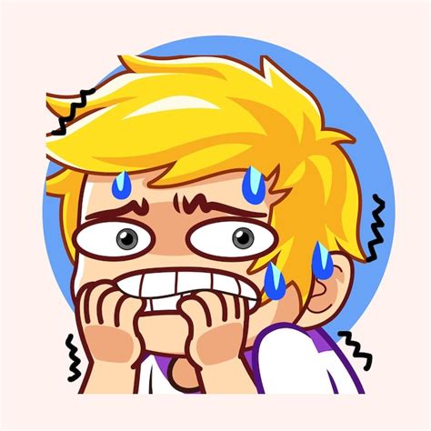 손으로 그린 이모티콘 프리미엄 벡터