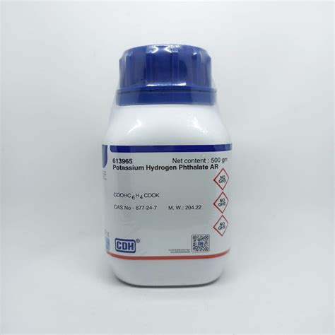 Cdh Potassium Hydrogen Phthalate Ar 500 Gram Cas Number 877 24 7 Pt