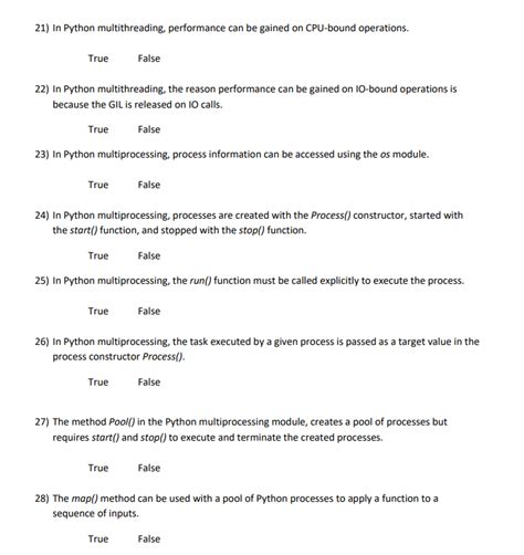 In Python Multithreading Performance Can Be Chegg Com