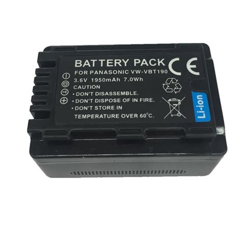 VW VBT190 VBT190 VW VBT380 lithium batteries For Panasonic HC V110 HC ...