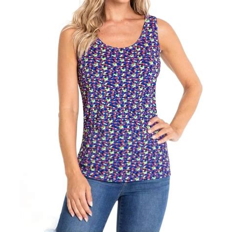 Designer Multiples Squares Double Scoop Print Tank In Small Squares Grailed