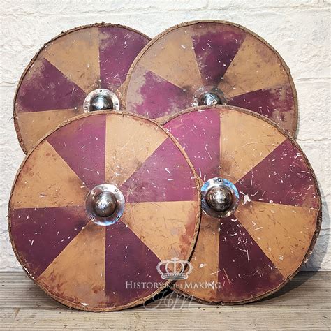 Viking Shields Set Of 4 92cm Diameter Battle Worn History In The