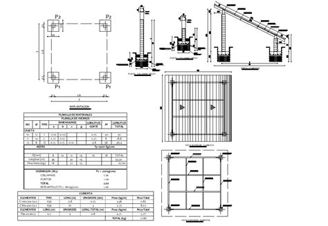 Foundation Plan And Section Autocad File