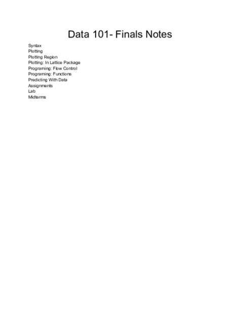 Data 101 Finals Notes