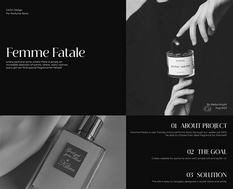 Web Design For Perfume Online Store On Behance