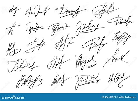 Handwriting Autograph Set Personal Fictitious Signature Calligraphy