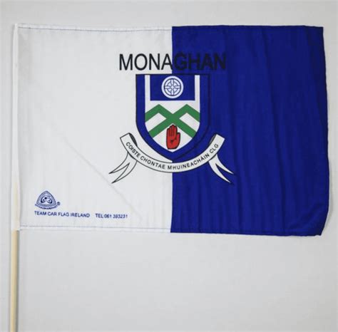 Monaghan Gaa Flag 12 X18 With Stick