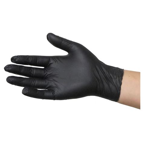 Premium Black Hand Gloves Non Powdered Nitrile 100s Headgame