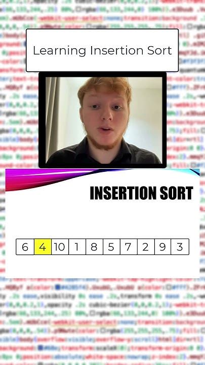 Do You Know What An Insertion Sort Is Find Out Now Coding Programming Python Code Youtube