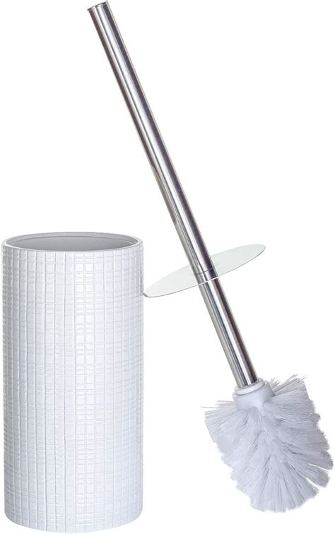 Creative Scents Estella White Toilet Brush Set Decorative