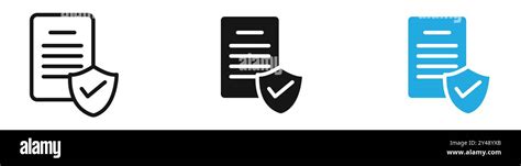 Permit Icon Vector Line Logo Mark Or Symbol Set Collection Outline