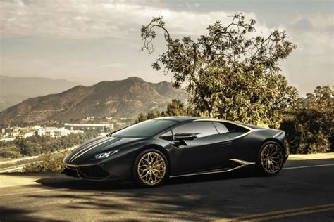 Black Car With Gold Wheels A Luxurious Combination Motor Hungry