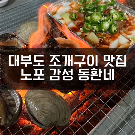 안산대부도 조개구이 맛집 바다가 보이는 노포 감성 포차 동환네 네이버 블로그