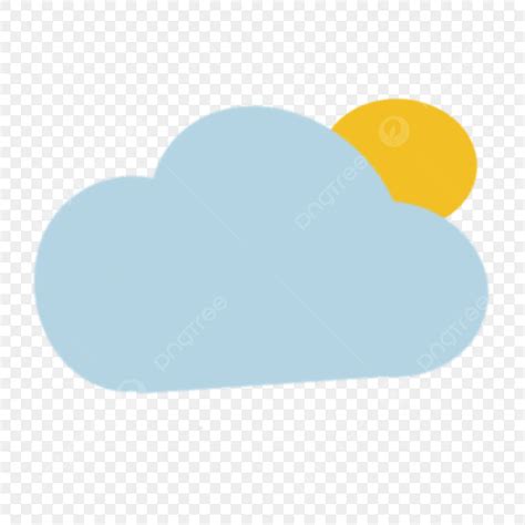 회색 구름 일러스트과 태양 귀여운 날씨 아이콘 일러스트 하늘 만화 하늘 날씨 표시 Png 일러스트 및 Psd 이미지 무료
