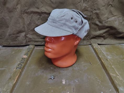 Soviet USSR GREY Afghanka Cap Army Military Uniform Pilotka Afghanistan War Cap Afghan Hat USSR