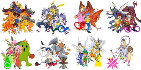 Agumon Angemon Angewomon Atlurkabuterimon Atlurkabuterimon Red Birdramon Gabumon