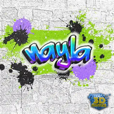 Preview Of Graffiti Grunge 3D Name For Nayla