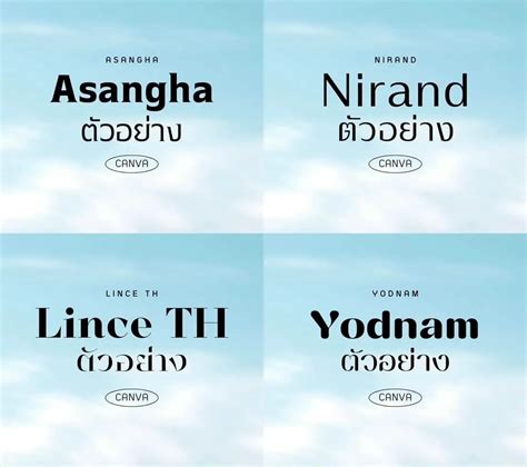 แจกพิกัดฟอนต์ภาษาไทย ️ ใน Canva 👍 แกลเลอรีที่โพสต์โดย Thanicha