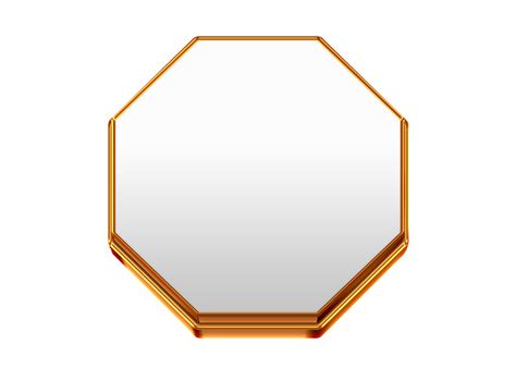 Abstract Realistic Modern Shape Glossy Golden PNG