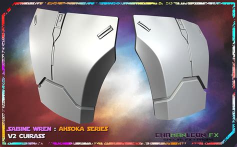 Sabine Wren Live Action Ahsoka Series Cuirass Armor Cosplay 3d Model 3d