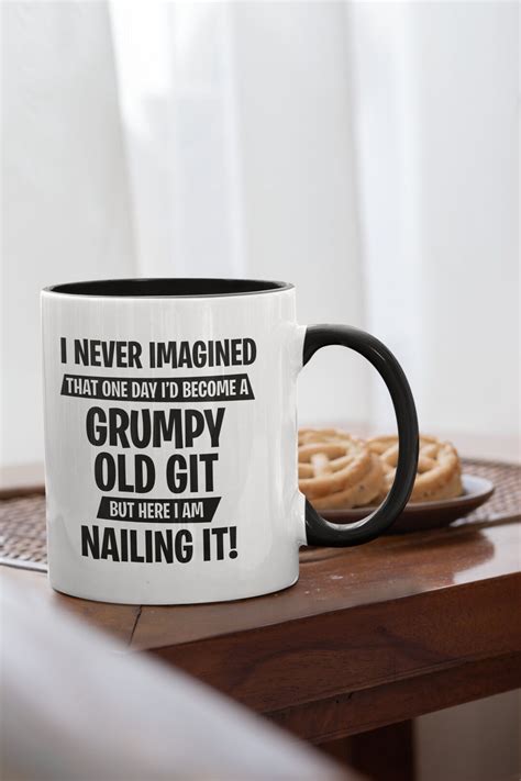 Grumpy Old Git Funny Mug Birthday T Old Man Mug Mug For Him Grandad Mug Dad Mug Etsy