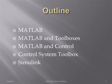 Ppt Matlab Control Toolbox Mastering System Design And Analysis