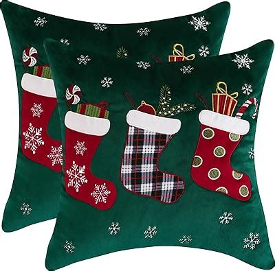 Amazon Tosleo Christmas Throw Pillow Cover 18 X 18 Inch Set Of 2