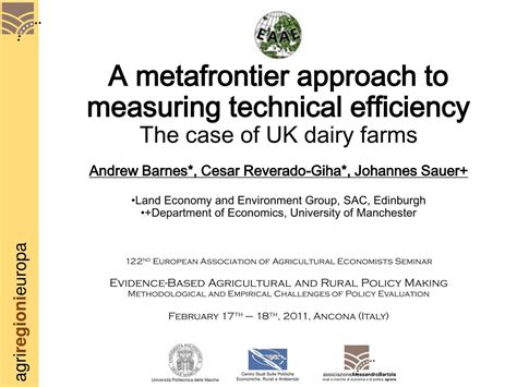 ppt a metafrontier approach to measuring technical efficiency the