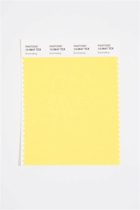 The Pantone Yellow Color Is Shown On A White Background