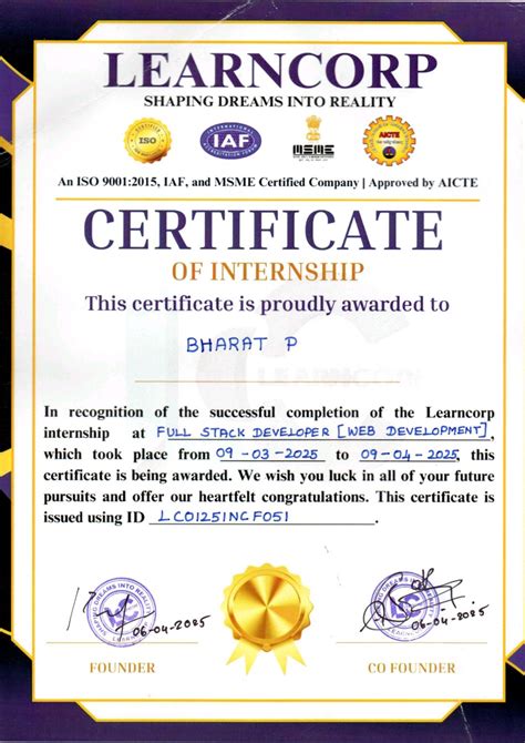 webdevelopment industrialtraining learncorp techlearning… bharat p