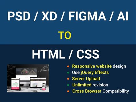 Convert PSD To Html Xd To Html And Responsive Website Upwork
