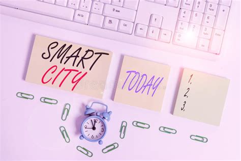 Handwriting Text Smart City Concept Meaning Urban Area That Uses