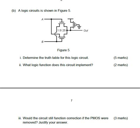 solved b a logic circuits is shown in figure 5 t 1 5 25