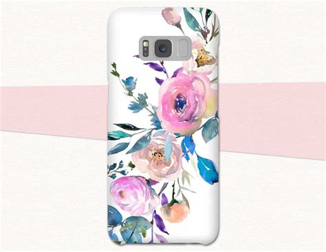 Flower Galaxy S8 Case Floral Samsung Galaxy S7 S6 S9 Plus Etsy