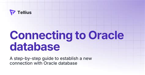 Connecting To Oracle Database Tellius