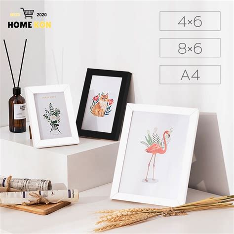 กรอบรูป กรอบรูปไม้ กรอบรูปสีดำ กรอบรูปสีขาว กรอบรูปใส กรอบรูปมินิมอล 4x6 5x7 6x8 นิ้ว ตั้งโต๊ะ