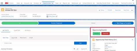 CheckIn And Checkout Feature With Geolocation And Time In Salesforce