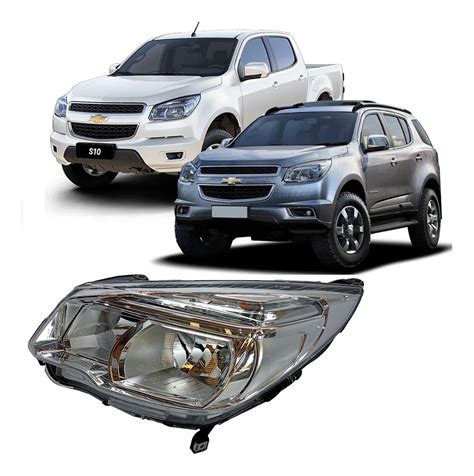 Farol Cromado Esquerdo Original Trailblazer 2013 A 2016 Autorizada Pecas
