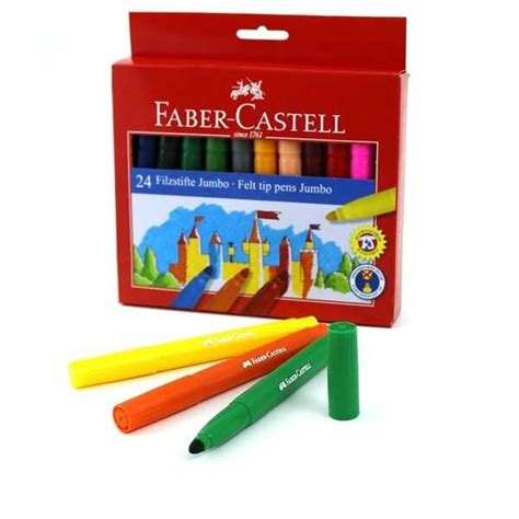 Faber Castell Jumbo Keçeli Kalem 24 Renk Keçeli Boyalar Faber Castell