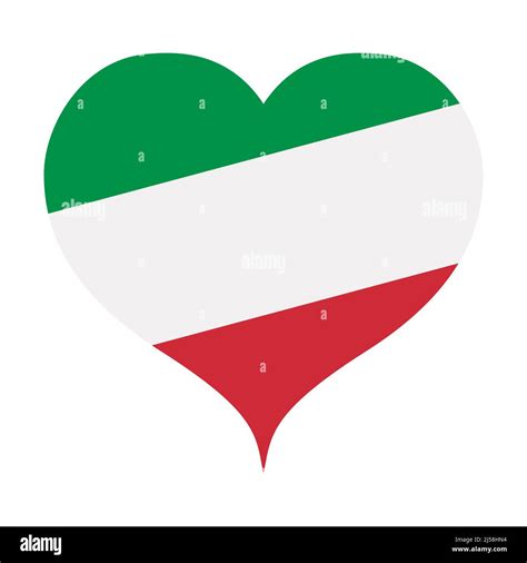 Italian Flag Heart Symbol Icon Stock Photo Alamy