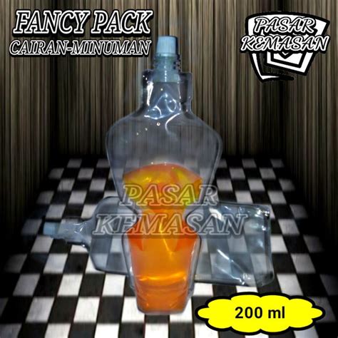 Jual Fancy Pack 200 Ml Botol Plastik Flexibel Bening Kemasan Cairan