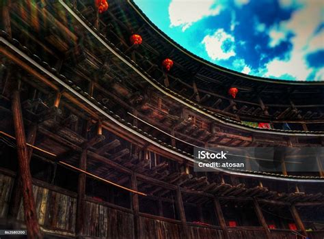 Inside Traditional Tulou Chinese Architecture Fujian Province China