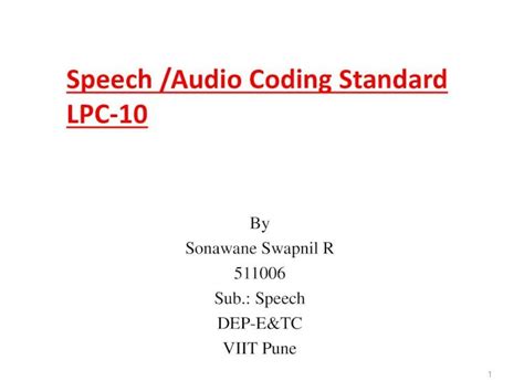 PDF Speech Coding Std DOKUMEN TIPS