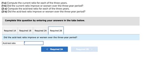Solved A Compute The Current Ratio For Each Of The Three Chegg