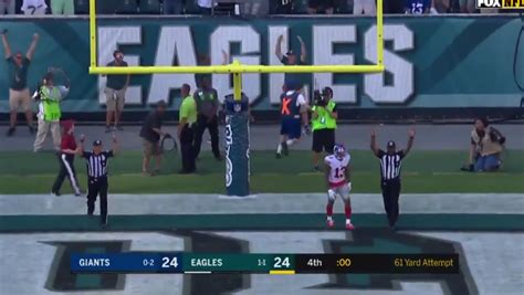Watch Philadelphia Eagles Rookie K Jake Elliott Beats New York Giants