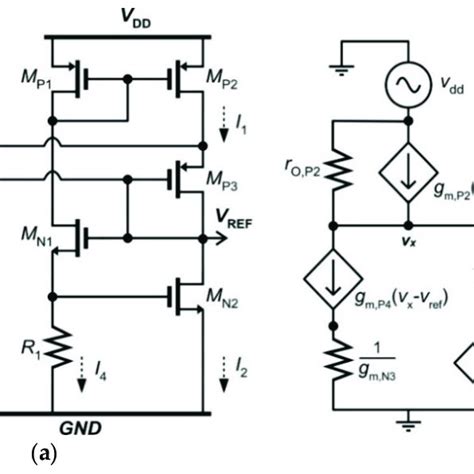 A Proposed Reference Circuit And B Its Small Signal Equivalent
