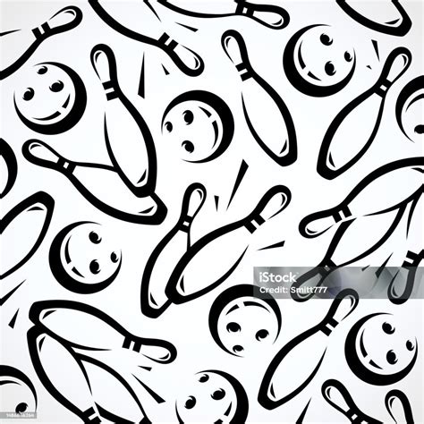 볼링 패턴 배경 설정입니다 컬렉션 아이콘 볼링입니다 벡터 1위에 대한 스톡 벡터 아트 및 기타 이미지 1위 개념 개체 그룹 Istock