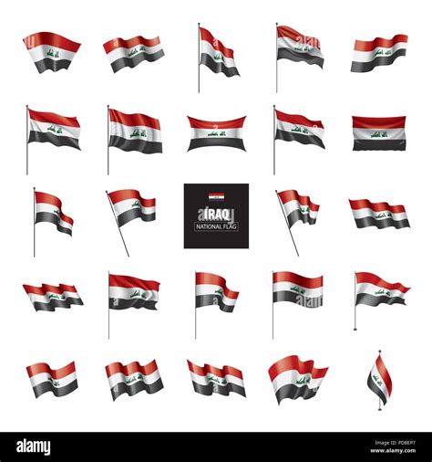 Iraqi Flag Vector Illustration On A White Background Stock Vector