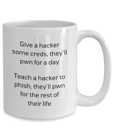 Hacker Phishing Cybersecurity Mug Cybersecurity T For Hackers Etsy